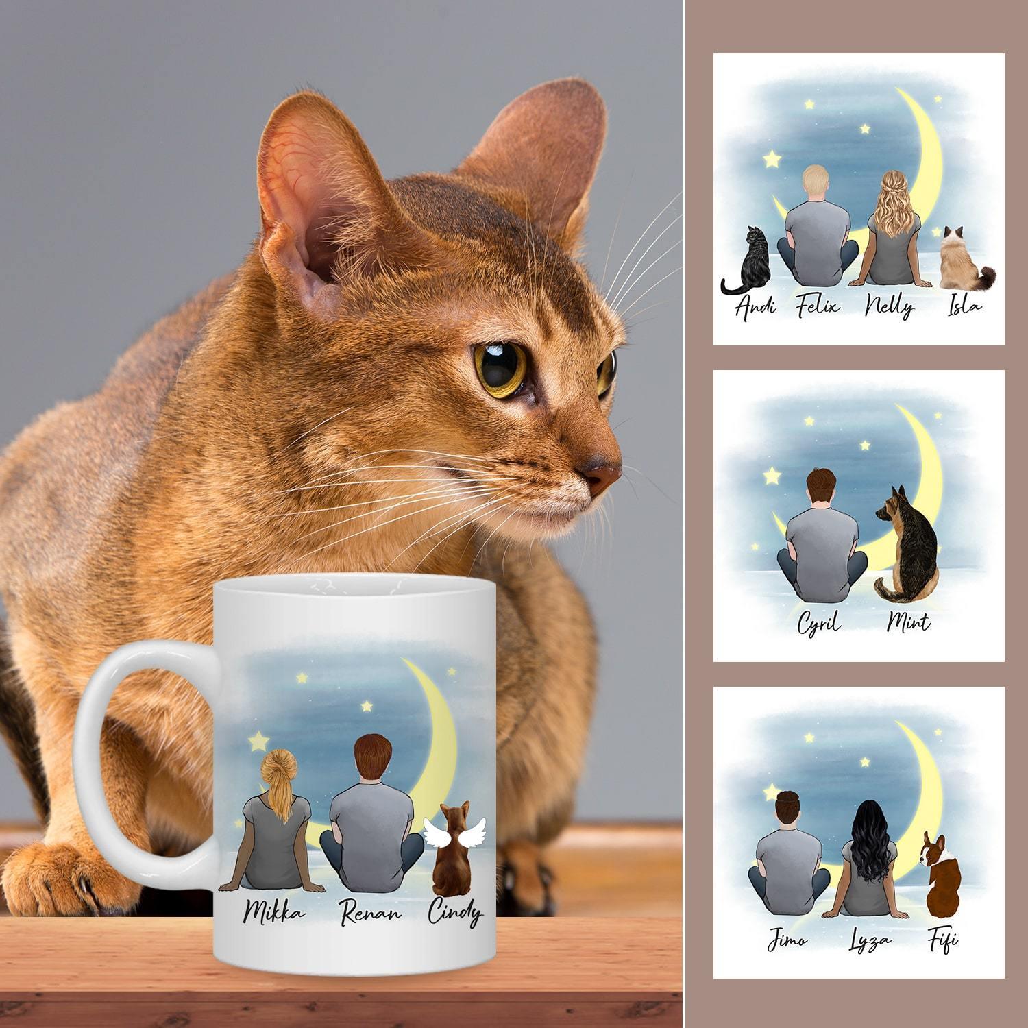The Moon Personalized Pet & Owner Coffee Mug | PetCanva – Alpha Paw